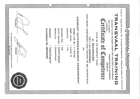 Training Certificates Pdf