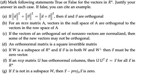 Solved 28 Mark Following Statements True Or False For The