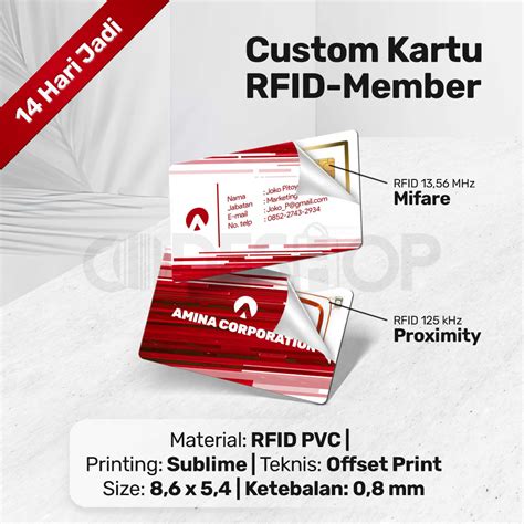 Jual Jual Cetak Kartu Rfid Member Proximity Mifare Custom Shopee Indonesia