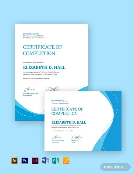 15 Project Completion Certificate Templates PDF DOC Word PSD