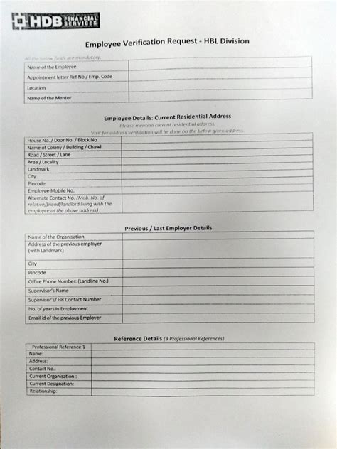 Hdb Format Pdf Personal Identification Number Service Industries