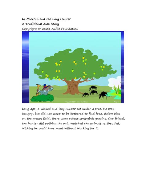 He Cheetah And The Lazy Hunter Pdf