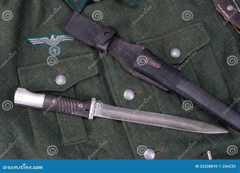 Vintage Background with German Army Bayonet Editorial Image - Image of ...