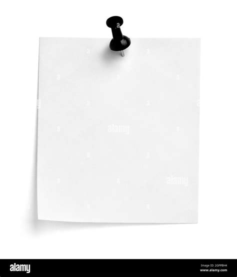 Note Paper Push Pin Message Red White Black Stock Photo Alamy