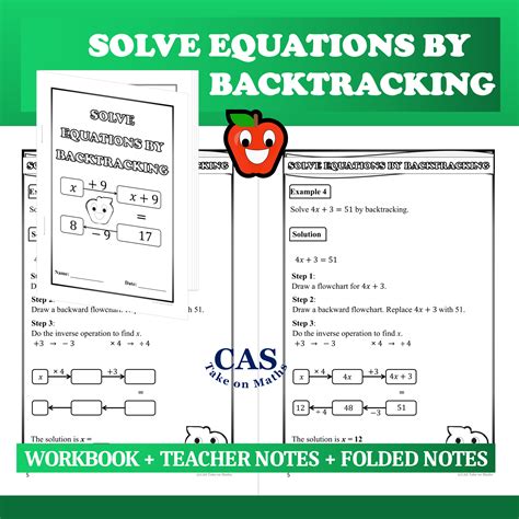 Solve One And Two Step Linear Equations By Backtracking Flowcharts