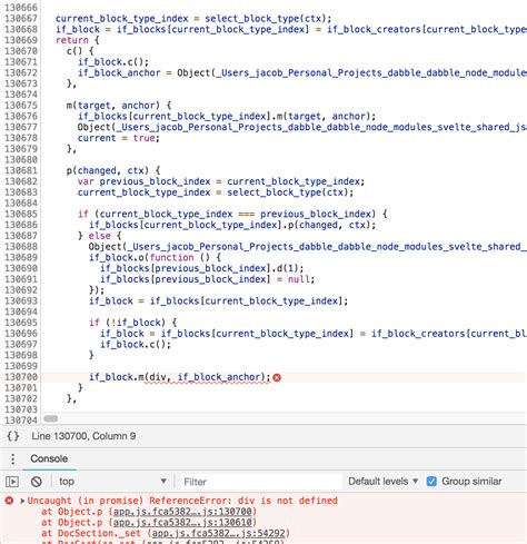 if element is not defined crashing bug · issue 1780 · sveltejs