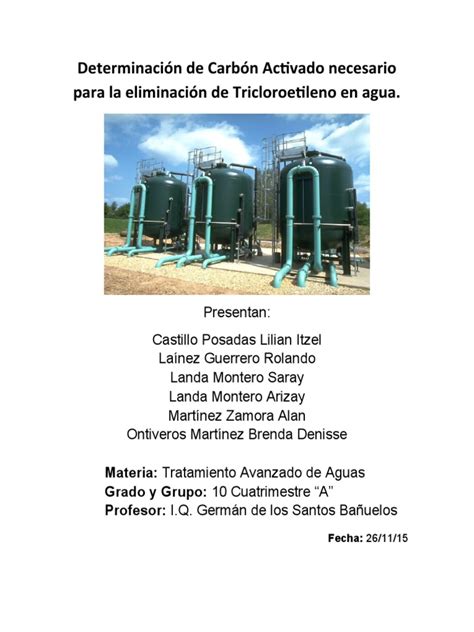 Trabajo Final Gac Tce Pdf Aguas Residuales Tratamiento De Aguas