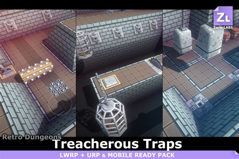 Retro Dungeons Modular Treacherous Traps 3d Dungeons Unity Asset