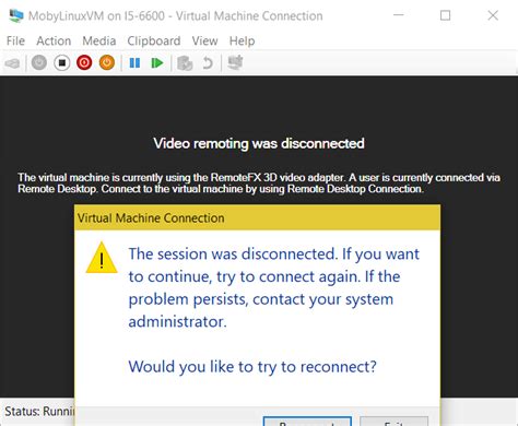 Windows 10 Hyper V Could Not Connect To Mobylinuxvm Of Docker
