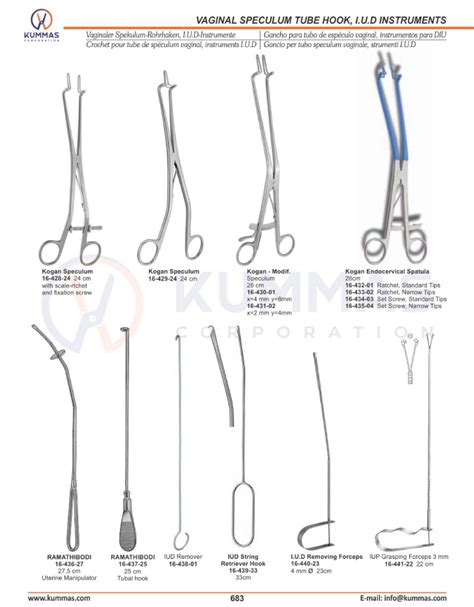 Kummas Corporation Gynecology Obstetrical Instruments