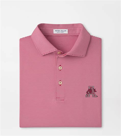 Arkansas Vault Jubilee Stripe Performance Polo Mens Collegiate