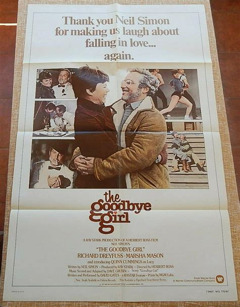 The Goodbye Girl Folded Movie Poster 1977 Richard Dreyfuss And Marsha