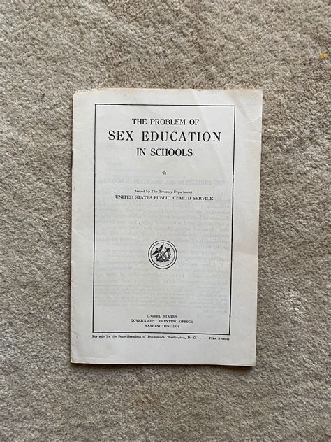 The Problem Of Sex Education In Schools Pamphlet Etsy