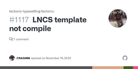 lncs template not compile · issue 1117 · tectonic typesetting tectonic