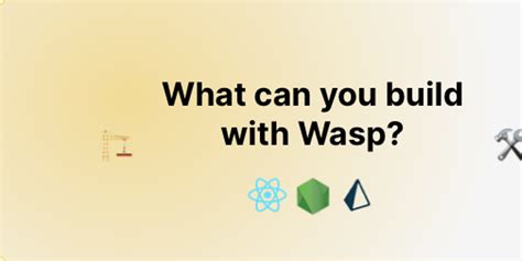 what can you build with wasp the fastest way to develop react and node