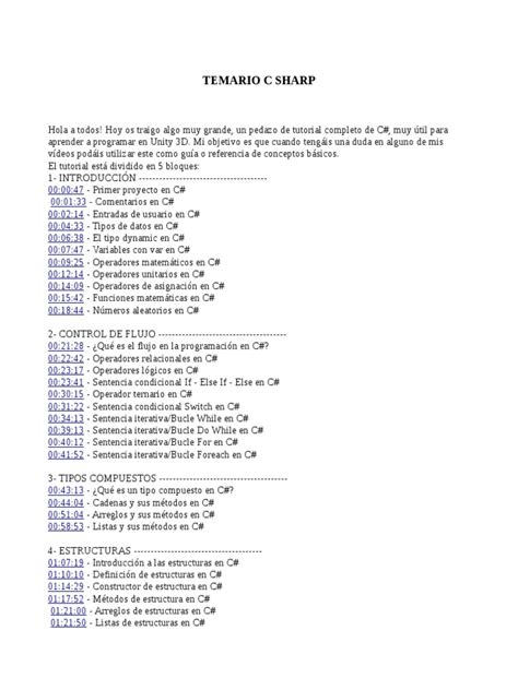 Curso C Sharp Pdf Pdf