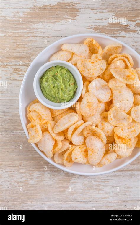 Fried Shrimp Cracker In Thai Style Shrimp Cracker With Avocado Dip