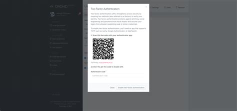 how to enable two factor authentication in laravel orchid r laravel