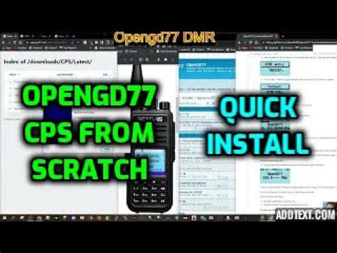 OpenGD CPS Codeplug From Scratch YouTube