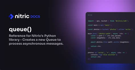 Python Queue Nitric Documentation
