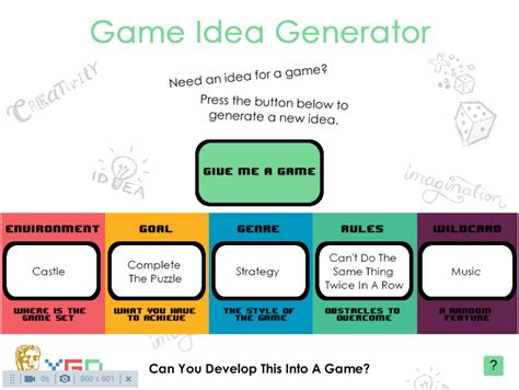 Game Idea Generator — Stacs Scottish Teachers Advancing Computing Science