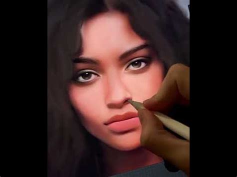 Realistic Face Tutorial Digital Art Shorts Draw Art Painting YouTube