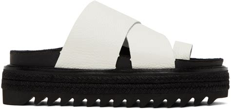 White Thong Sandals By Ys On Sale