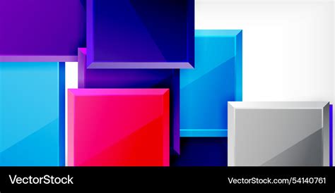 Colorful Squares And Rectangles Royalty Free Vector Image