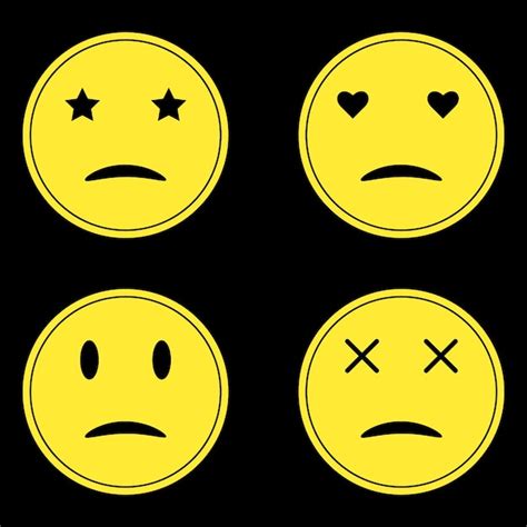 Premium Vector Vector Sad Mood Emoji Stickers Set