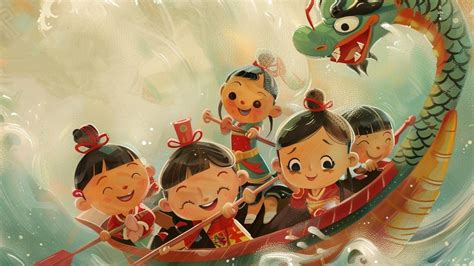 Фольклорний фестиваль човнів драконів розфарбованих штучним інтелектом