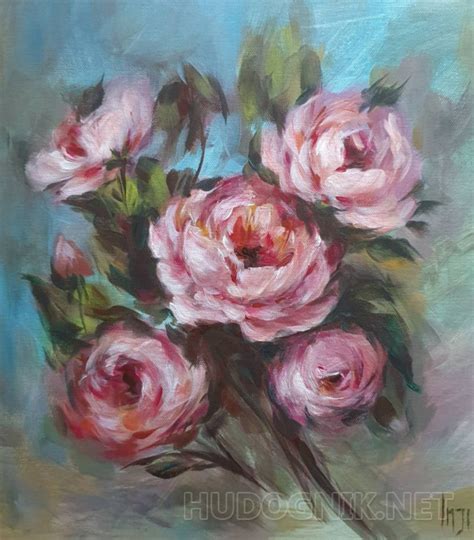 Картина Розы Размеры 50x50 Год 2022 Цена 20000 рублей Художник Велиева Инджи