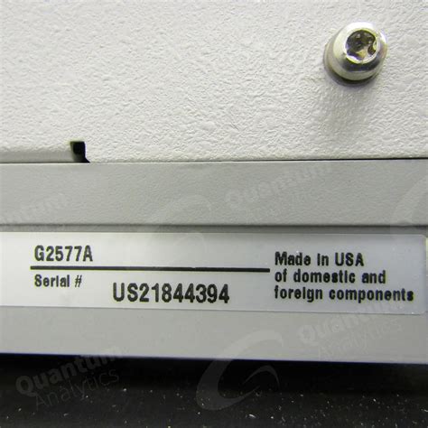 Agilent 5973n Msd Diffusion Pump G2577a Quantum Analytics