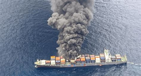 Fire Onboard Singapore Registered Container Vessel Wan Hai 503 Off