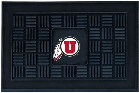 Fanmats Utah Utes Door Mat Black Utah Utes Door Mat Outdoor Door Mat