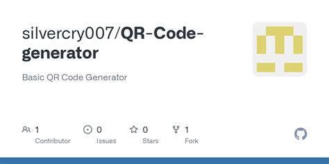 Github Silvercry007qr Code Generator Basic Qr Code Generator