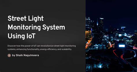 Street Light Monitoring System Using Iot