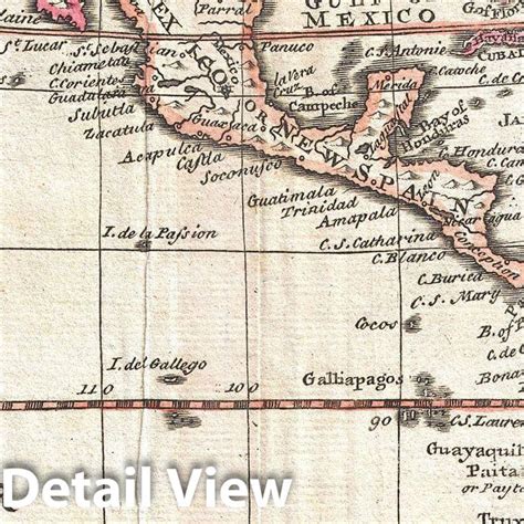 Historic Map Bowen Map Of North America And South America Western H
