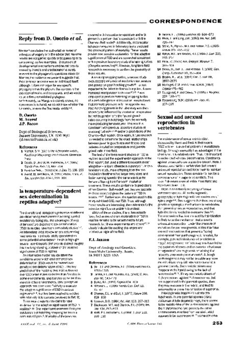 Pdf Sexual And Asexual Reproduction In Vertebrates Benedikt Schmidt