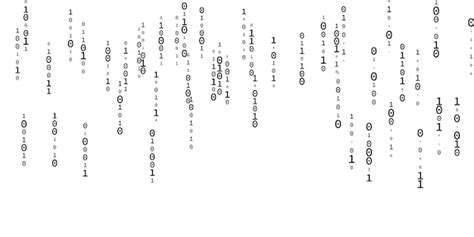 Binary Code Background With Falling Zeros And Ones Digital Data