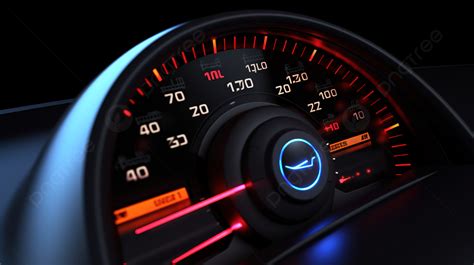 Car Dashboard Has Speed Indicators On It Background 3d Illustration Of The Speedometer Of A