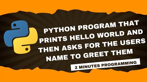 Print Your Name In Python First Program In Python Hello World