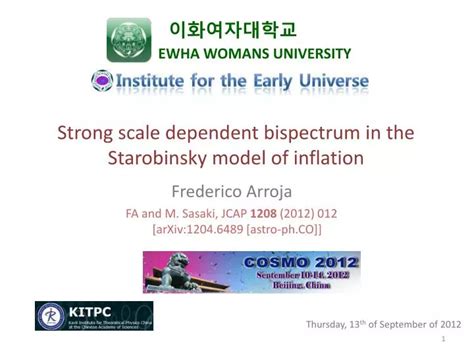 Ppt Strong Scale Dependent Bispectrum In The Starobinsky Model Of Inflation Powerpoint