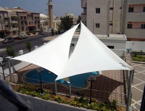 triangular swimming pool tensile structure at rs 280 sq ft in pune id