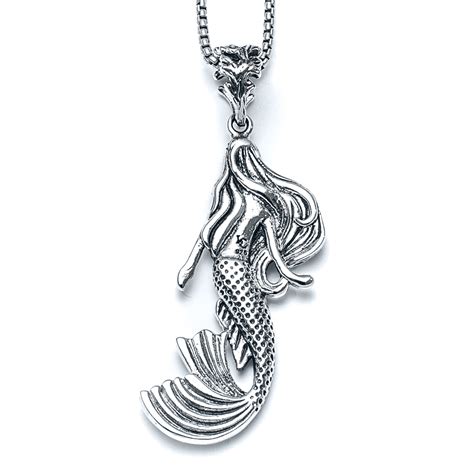 Atlantis Mermaid Necklace In Sterling Silver Landing Company