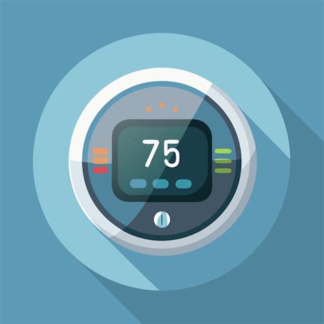 Smart Thermostat With A Modern Sleek Design Premium Ai Generated Vector