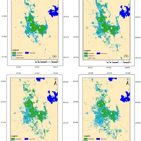 Land Use Maps Of Ama Showing Variation In Settlement And Vegetation