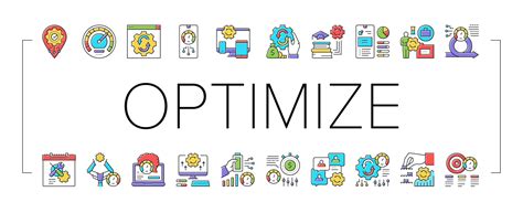 Optimize Operations Collection Icons Set Vector 19543112 Vector Art At Vecteezy