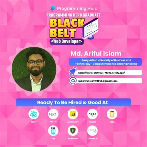 Webdevelopment Mernstackdeveloper Md Ariful Islam