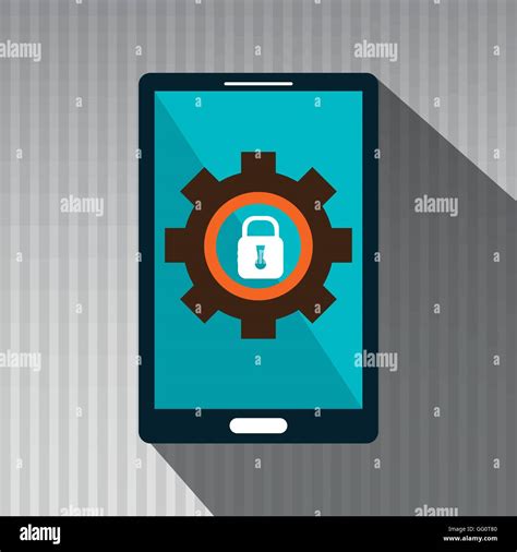 Smartphone Gear System Symbol Stock Vector Image And Art Alamy