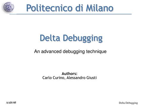 ppt delta debugging powerpoint presentation free download id 425836